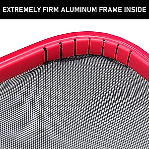 TidyMister Pool Leaf Skimmer Swimming Pool Net Leaf Rake with Strong Aluminum Frame Fine Mesh Detachable Pool Cleaning Tool