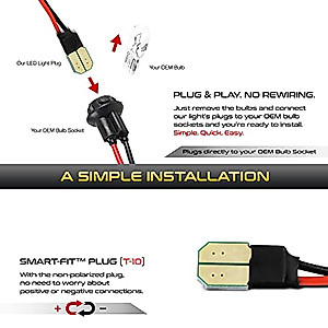 VIPMOTOZ Bright White SMD LED License Plate Light Compatible with Ford F150 F250 F350 Super Duty Ranger Pickup Explorer Bronco Excursion Expedition Rear Bumper Tag Lamp Housing Assembly