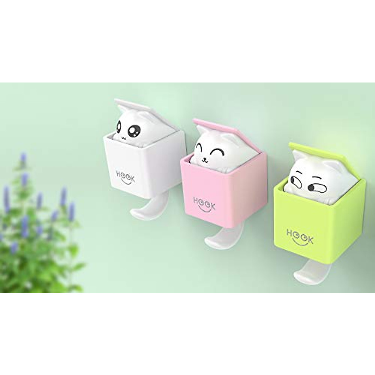 4 PCS Adhesive Wall Hooks Coat Hooks Wall Mounted Hanger Hat Hooks Entryway Wall Hangers Hooks Modern Wall Decoration for Coats, Hoodies, Hats, Scarves, Purses, Bath Towels, Clothing (Box-Cats)