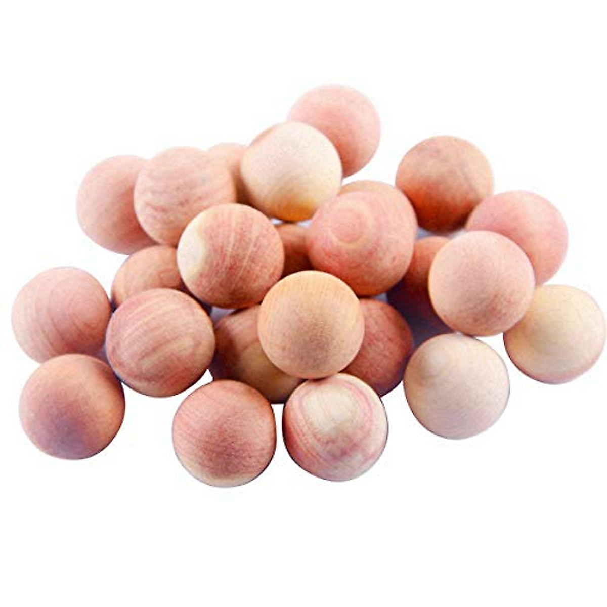Tiamu Cedar Balls for Closets and Drawers Natural Cedar Balls for Clothes Storage 48PCs with 2 Satin Bags