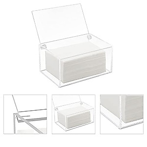 Watpot Acrylic Laundry Dryer Sheet Holder, Clear Dryer Sheets Container with Lid for Laundry Room, Clear