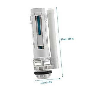 1Pc Drain valve toilet water tank parts dual flush valve toilet tank flush valve Toilet Tank Fittings automatic toilet Durable Toilet Accessories Split button valve plastic white