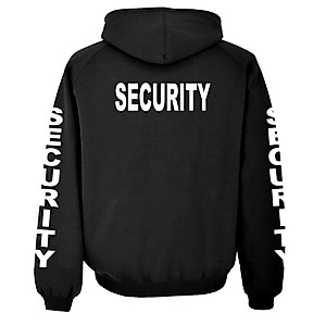 SECURITY - party event staff police duty - Mens Pullover Hoodie, 3XL, Black