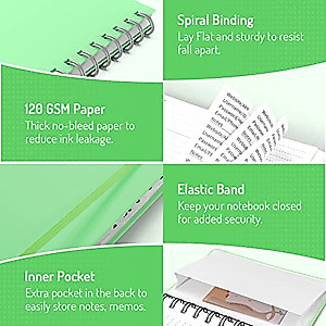 Forvencer Password Book with Individual Alphabetical Tabs, 4" x 5.5" Small Password Notebook, Spiral Password Keeper, Internet Address and Password Manager, Password Logbook for Home Office, Mint