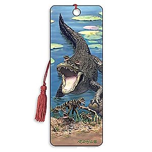 3D Gator (Alligator) Lenticular Royce Bookmark - by Artgame