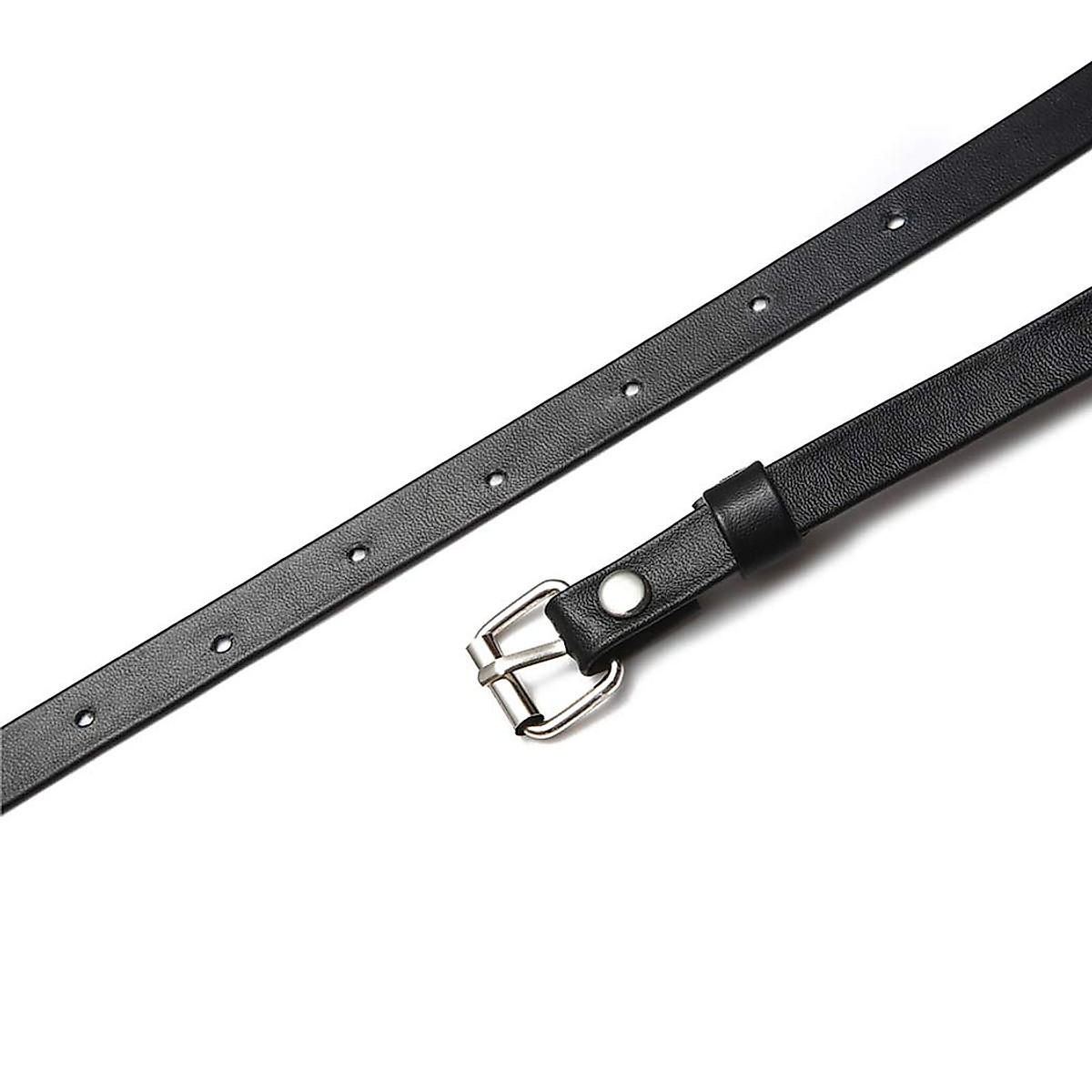 Reetan Punk Leather Body Chains Black Waist Chain Layered Nightclub Ring Belt Belly Chains Rave Party Body Jewelry Accessories for Women and Girls (A)