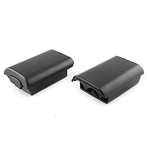 E-outstanding Battery Case 2PCS Black AA Battery Back Covers Holders Shells for Xbox 360 Wireless Controller