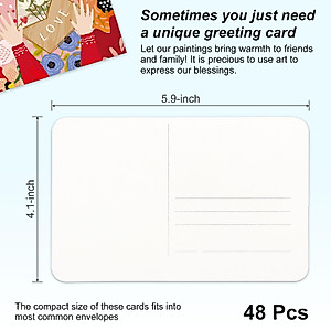 PATIKIL 24 Sheets Watercolor Postcards, 4x6 Blank Watercolor Paper Post Cards 140lb/300gsm Journal 100% Cotton Paper Bulk for Mailing Paint DIY Art Invitations Greeting, Medium and Smooth