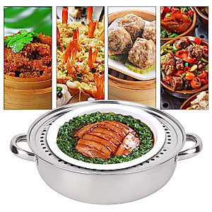 28CM stainless steel single-layer soup pot, hot pot, steamer, soup pot, new heightened steel and glass composite cover, open flame, induction cooker, infrared, electric stove heating