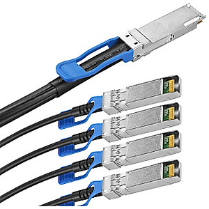 TRANSUTON 100G QSFP28 Breakout DAC Cable | QSFP28 to 25G SFP28 Passive Direct Attach Copper Twinax Cables for Cisco QSFP-4SFP10G-CU5M, 5-Meter(16.4ft)