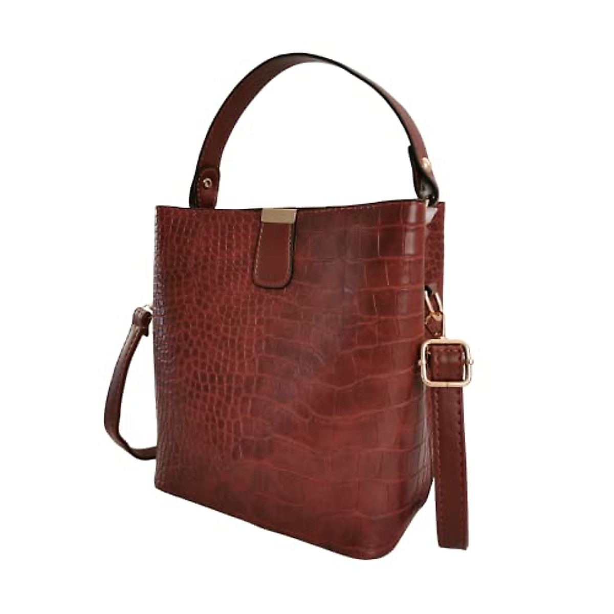 Brunwick Lane Ladies Cross Body Bag, Shoulder Bag with Adjustable Strap, Small Tote Bag. Multipurpose Bag for Women, Brown