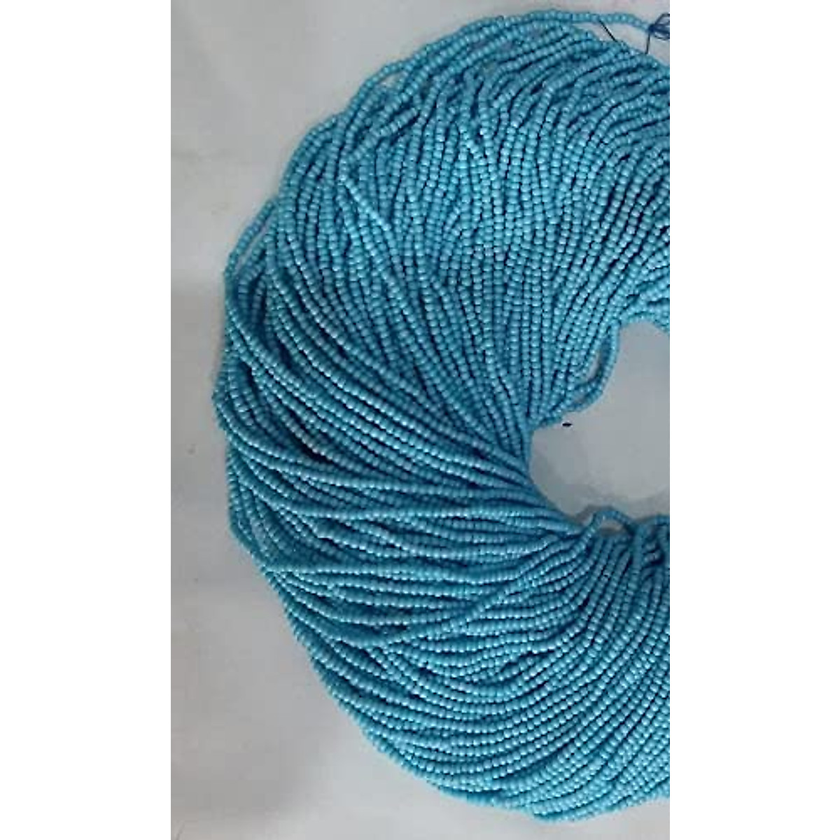 1 Strands Turquoise Stabilized Spacer Seed Beads - Each Strand is 10.5" Long, Beads Measure 2-2.5mm Long Strand