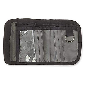 KAVU Wally Trifold Wallet with Coin Pocket and Key Ring - Black