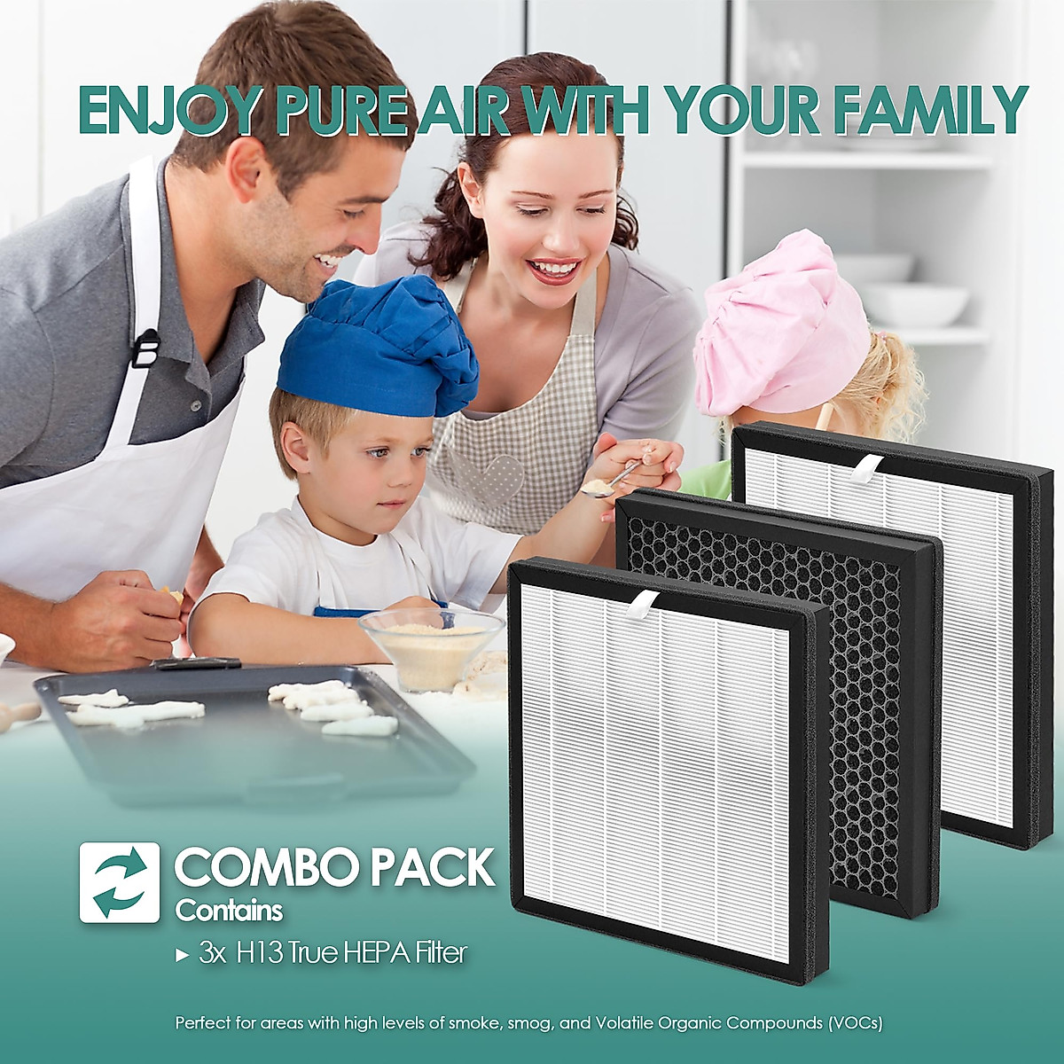 G3 H13 HEPA Filter Replacement Compatible with AMEIFU Air Purifier Replacement Filter for AMEIFU Air Purifier G3 Sferf-30 FXAP2W and Vewior Air Purifier Filter Replacement A3, Tailulu HQZZ-260, 1-Pack