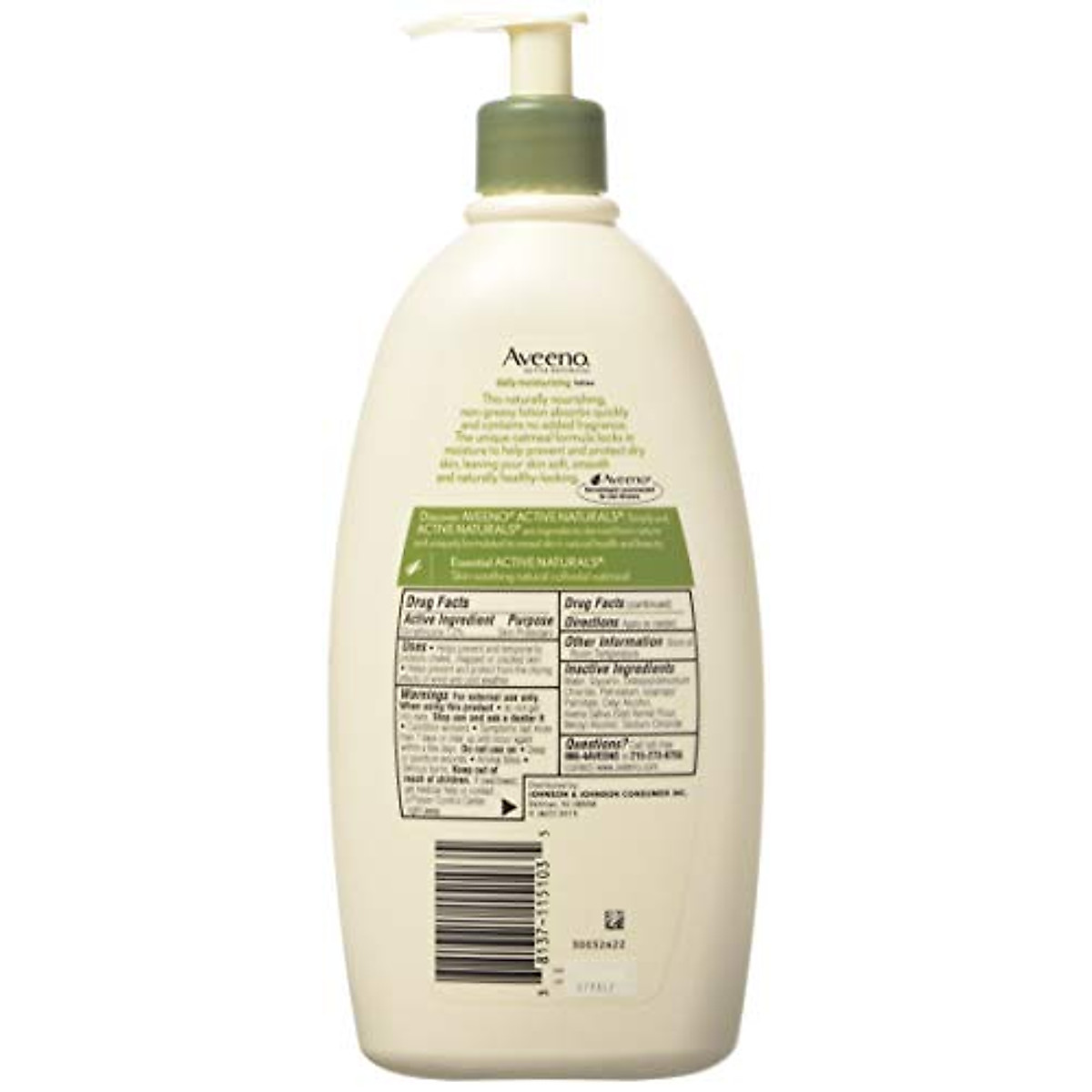 Aveeno Active Naturals Daily Moisturizing Lotion, 20 Ounce Pump