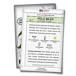 Sow Right Seeds - 3 Sisters Seed Collection for Planting - Packets of Bantam Sweet Corn, Kentucky Wonder Pole Bean, and Waltham Butternut Squash. Non-GMO Heirloom Seeds to Plant Home Vegetable Garden