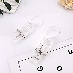 Hipruict Hanging Clips Hook Plastic,6 Pack Hand Towel Clips for Kitchen,360° Rotating Fast Drying,Transparent Drying Clips Laundry Hooks,for Bathroom Hanging Towels Travel Drying Boots (Transparent)