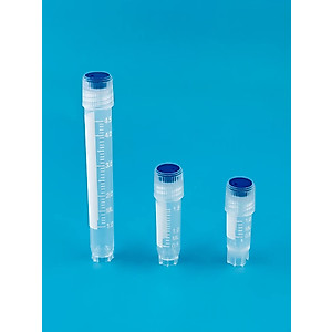 LUERFLEX 5ML External Thread Self-Standing Cryogenic Vials with Silicone Washer Seal,EO Sterile, Pack of 100