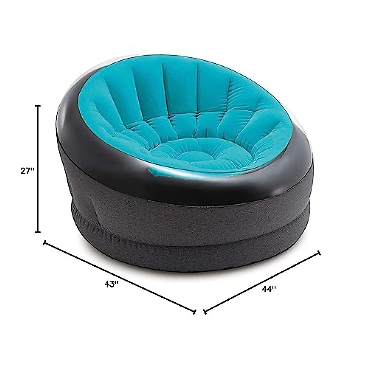 Intex Inflatable Empire Chair, 44" X 43" X 27", Color May Vary, 1 Pack
