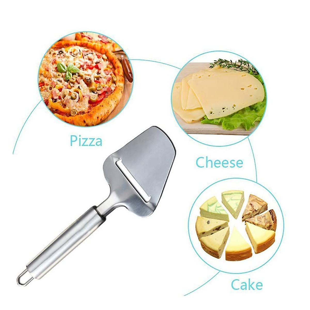 NatureMan 2 Pieces stainless steel cheese planer and cheese slicer, suitable for soft, semi-hard and hard cheese kitchen cooking tools