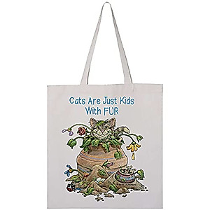 Inktastic Cats Are Just Friends with Fur Tote Bag White - Gary Patterson 3a497