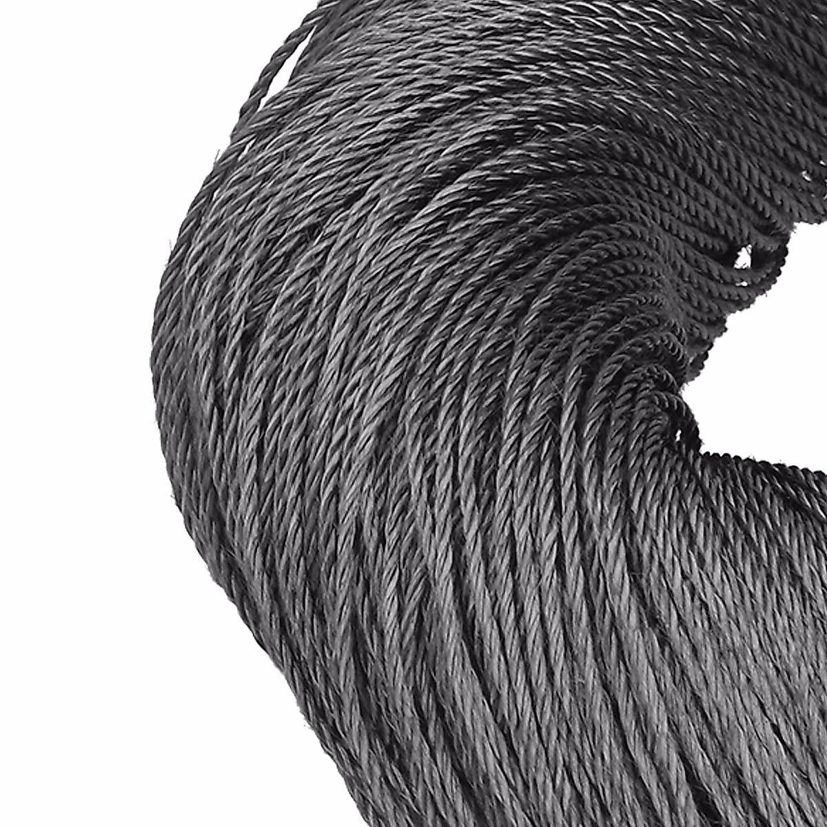 Flexible Carbon Fiber Rope, High Strength Graphite Ropes Smooth Exterior Heat Resistant for Negative Ion Conductive Electrode for High Temperature Sewing(Diameter 6mm)