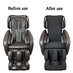 FBKPHSS Full Body Shiatsu Massage Chair Cover, Dust Protection Massage Chair Cover Stretch Fabric Zero Gravity Recliner Chair Cover for All Types of Massage Chairs,Black,Full Body
