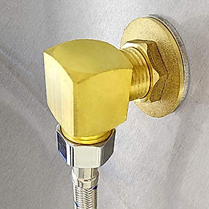 JZBRAIN Installation Kit for Wall Mount Faucet Backsplash Mounted 90 Degree Elbow Adapter Set for Faucets Mounting Stainless Steel Commercial Kitchen Prep & Utility Sink