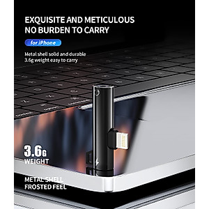 Zoyuzan Lightning to 3.5mm AUX Audio Adapter for iPhone 11, 12, Mini, Pro, Max, XS, XR - Male to Female