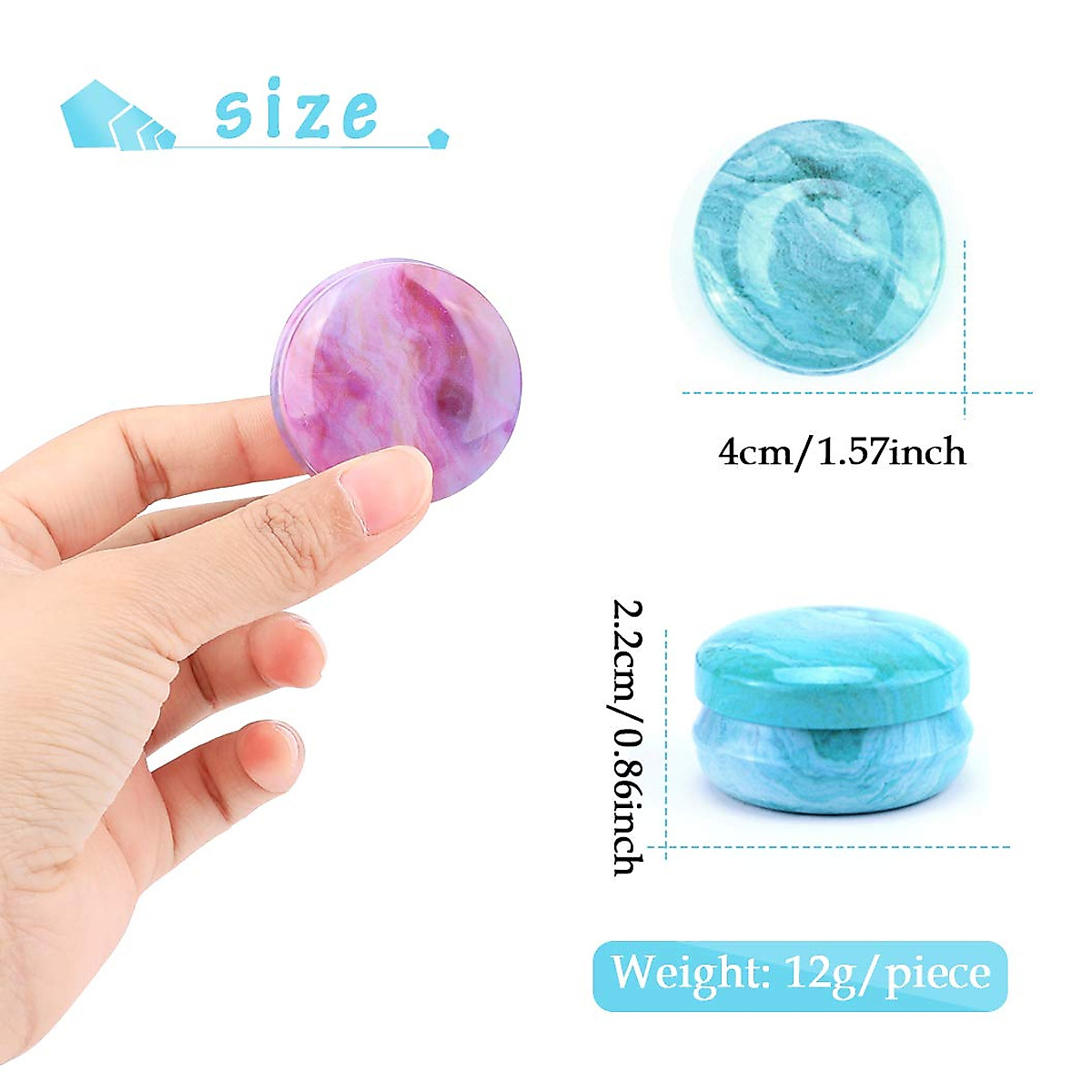 Rolin Roly 12Pcs Tins Jars with Lids Candle Travel Tins Mini Aluminum Cans Round Reusable Tinplate Empty Container for DIY Essential Oils Scented Christmas Candles Tea Candy