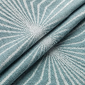 MANGATA CASA Boho Throw Blanket Teal for Couch Sofa and Bed -Lightweight Super Soft Woven Blanket with Tassel-Decorative Cozy Spring Throws with Sunrays Pattern for Living Room(Teal 50x67In)