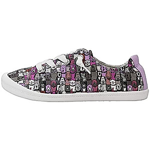 Skechers BOBS Women's Beach Bingo-Dog House Party Sneaker Lavender/Multi 9 Wide
