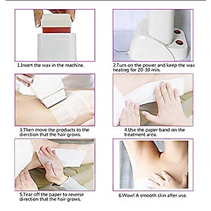 Nynelly Portable Double Depilatory Roll on Wax Warmer with Heater Base for Women Men Hair leg,Armpit,Bikini