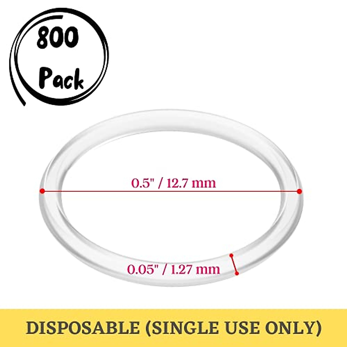 Mr. Pen Hair Tie, 800 Count, Clear Elastic Rubber Bands for Hair Design, Hairstyling, Ponytails, Wedding Hairstyle, and More