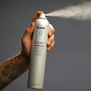 RUSK Thickening Hairspray, 10.6 Oz, Extra-Hold Hairspray, Powerful Texture and Shine, UV Blockers to Protect Color-Treated or Highlighted Hair