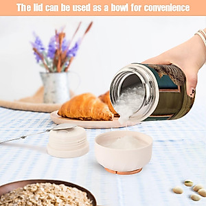 CUPADA Funny Cat Teacher Food Jar, Math Lesson Insulated Hot Food Jars Vacuum 17OZ with Folding Spoon for Work Trip Picnic Camping