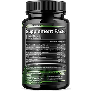 Testosterone Booster for Men - Male Enhancing Supplement - Test Booster for Endurance, Drive, Stamina, Strength, Size, Libido & Lean Muscle Growth - Supports Healthy Blood Circulation - 120 Pills