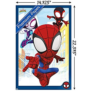 Trends International Marvel Spidey and His Amazing Friends-Group Wall Poster, 14.725" x 22.375", Premium Unframed Version