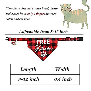 STMK Valentine's Day St. Patrick's Day Easter Cat Bandana Collar with Bell, Breakaway Holiday Cat Kitten Bandana Collars with Bell for Holiday Cats Kittens Costumes (Holiday Cat Bandana Collars)