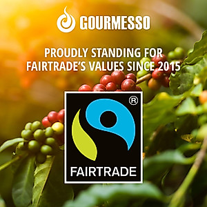 Gourmesso 50ct Flavored Espresso Pods | Int.5 | Proudly Fairtrade | Compatible with Nespresso Original Capsule Machines | Caramel Vanilla Chocolate Hazelnut Coconut