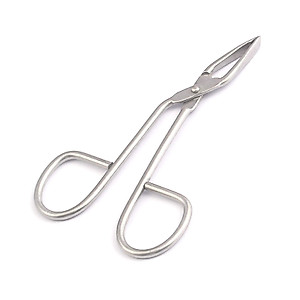 DDP Professional Stainless Steel Scissors Shaped Slant Tip Tweezer Clip 'Eyebrow