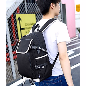 WANHONGYUE Hunter X Hunter Anime Cosplay Schoolbag Rucksack 15.6" Laptop Backpack with USB Charging Port Black / 3