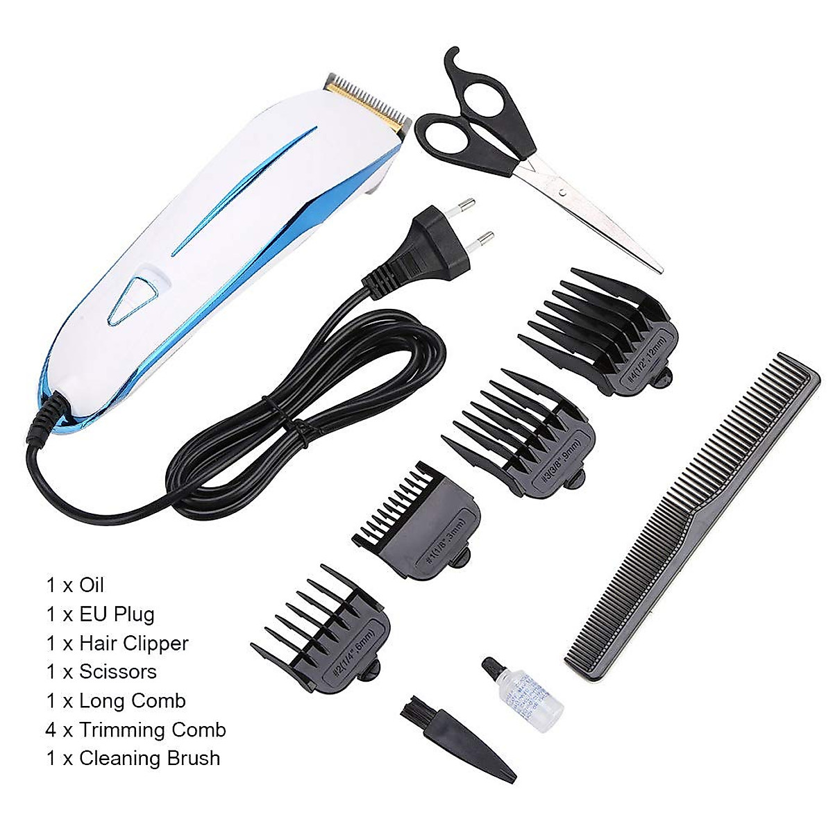 EVTSCAN Men's Electric Razors, Hair Cutting Kit Professional Hair Clipper Adult Child Haircut Trimmer Set 220V, Wet & Dry Hair Trimmer, Home & Travel