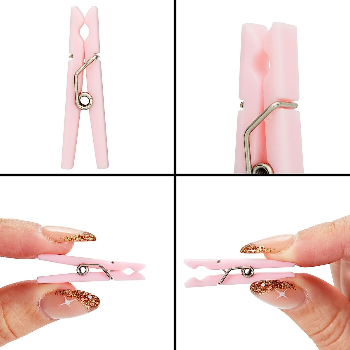 Sparkle and Bash Floral Baby Shower Clothespin Game For Girl, Don't Say Baby Theme with 60 Pink Clothes Pins and 8x10-Inch Sign