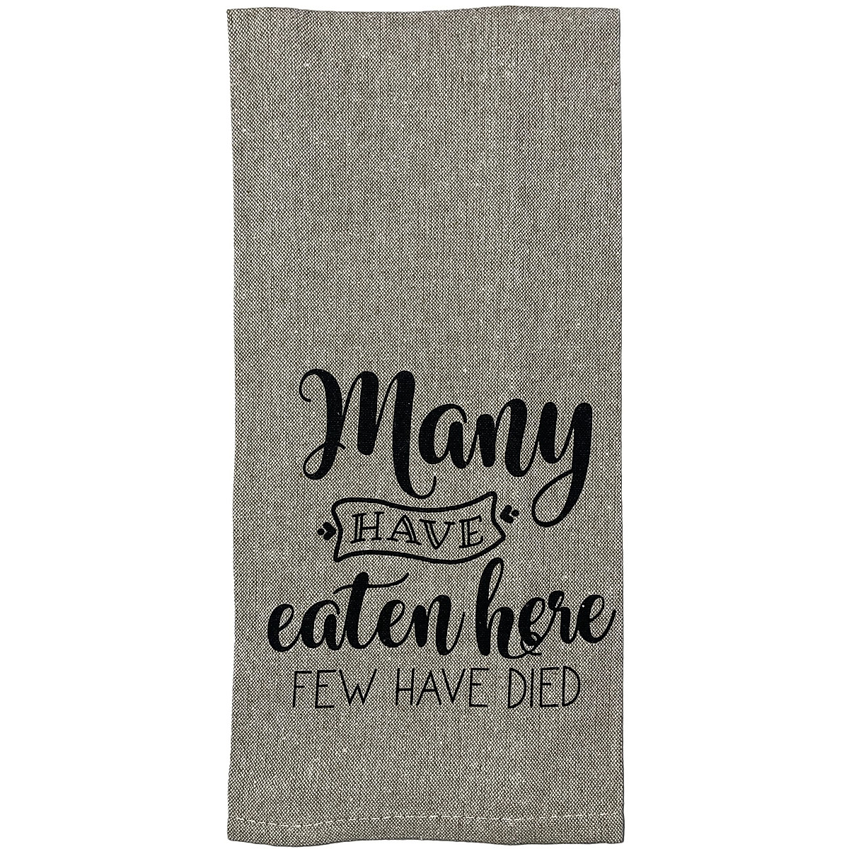 Set of 5, 100% Cotton Cooking Food Theme Saying Funny Cute Flour Sack Kitchen Towels/Dish Towels for Wedding, Baby Shower, Home Decor, Housewarming, Other Occasions Size: 15 X 25 Inch.