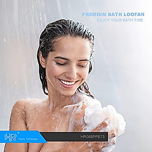 Loofah Sponge 75g Bath Sponge Exfoiating Body Scrubber HR Huare Technology Shower Loofah 3 Pack, Stocking Stuffers Xmas Gift Set for Family and Friends