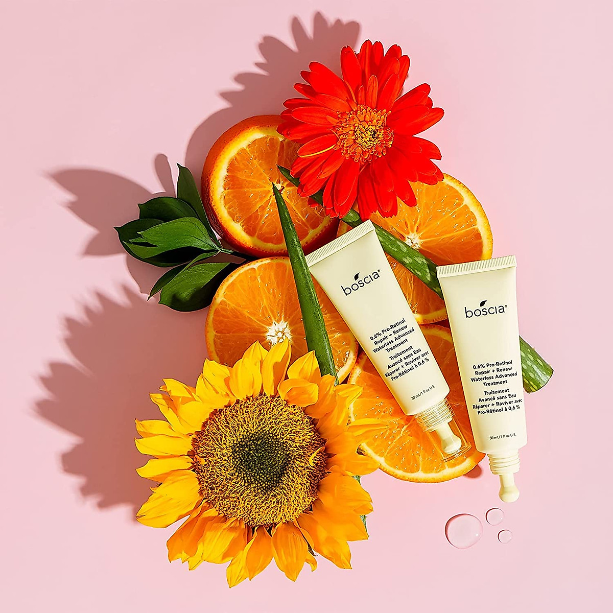 boscia 0.6% Pro-Retinol Repair + Renew Waterless Advanced Treatment - Vegan, Cruelty-Free, Natural Skin Care - For Fine Lines & Wrinkles - 1 fl oz