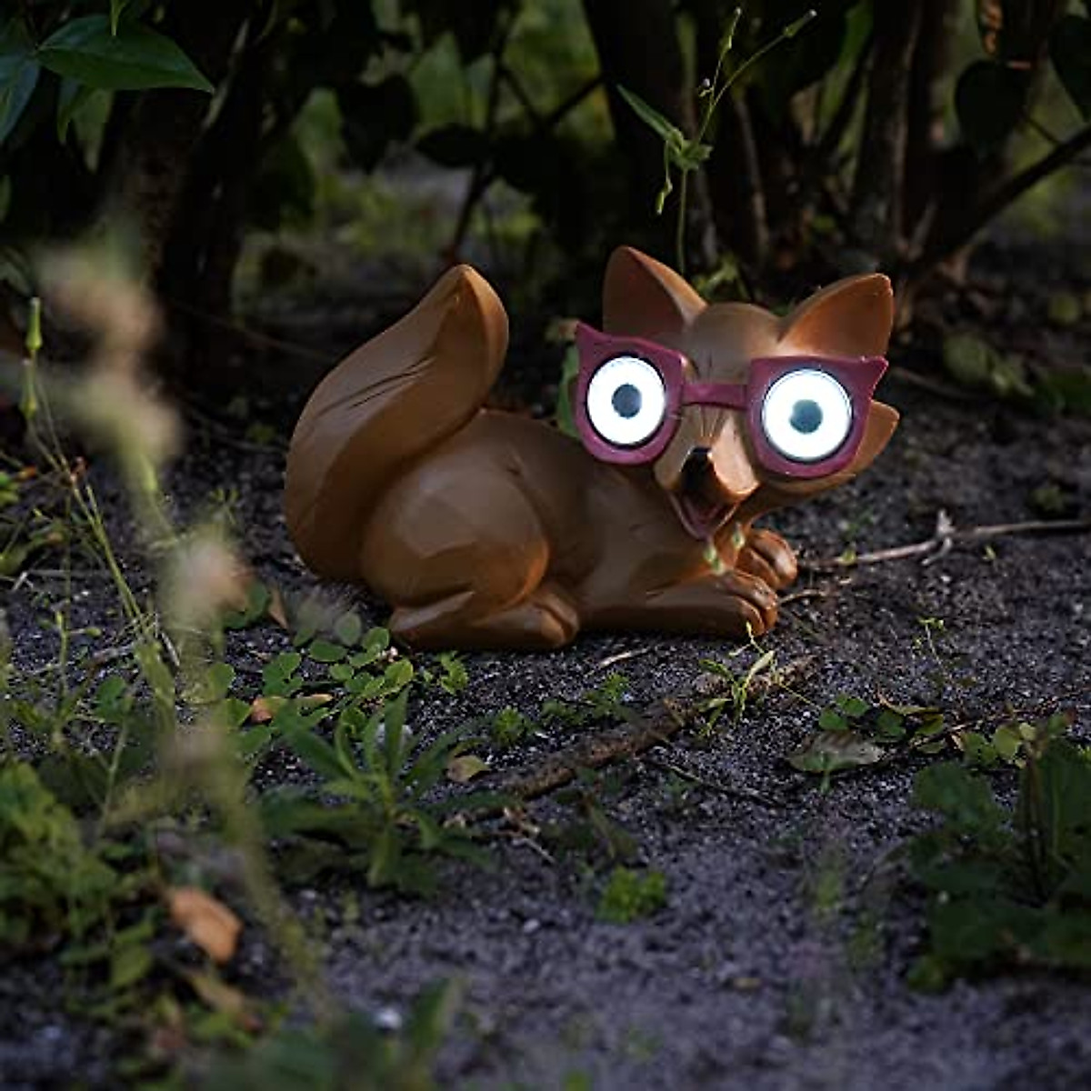 Dawhud Direct Fox Solar Light for Home and Outdoor Decor, Fox Solar Powered Flickering LED Garden Light Backyard Fox Decoration