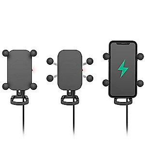 RAM MOUNTS Tough-Charge with X-Grip Tech Waterproof Wireless Charging Holder RAM-HOL-UN12WB with B Size 1" Ball