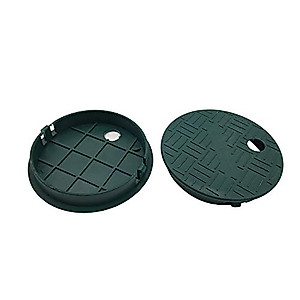 SEULEME Pneumatic Valve Box Cover Lid 6” Round Sprinkler System Irrigation Circular Valve Box,2 Pack